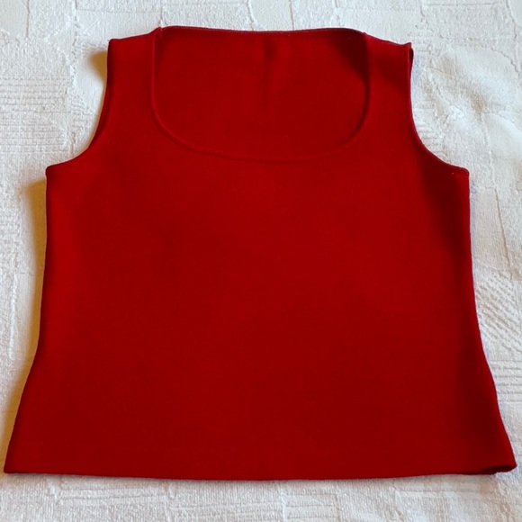 St. John | Tops | St John Red Knit Shell | Poshmark